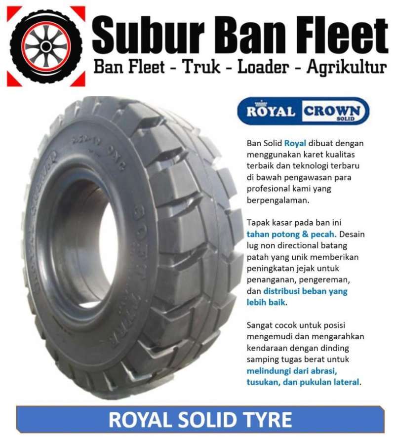 Jual ROYAL CROWN Ukuran 4.00-8 - Ban Solid/Ban Mati Untuk Forklift 400-8 di Seller SUBUR BAN ...