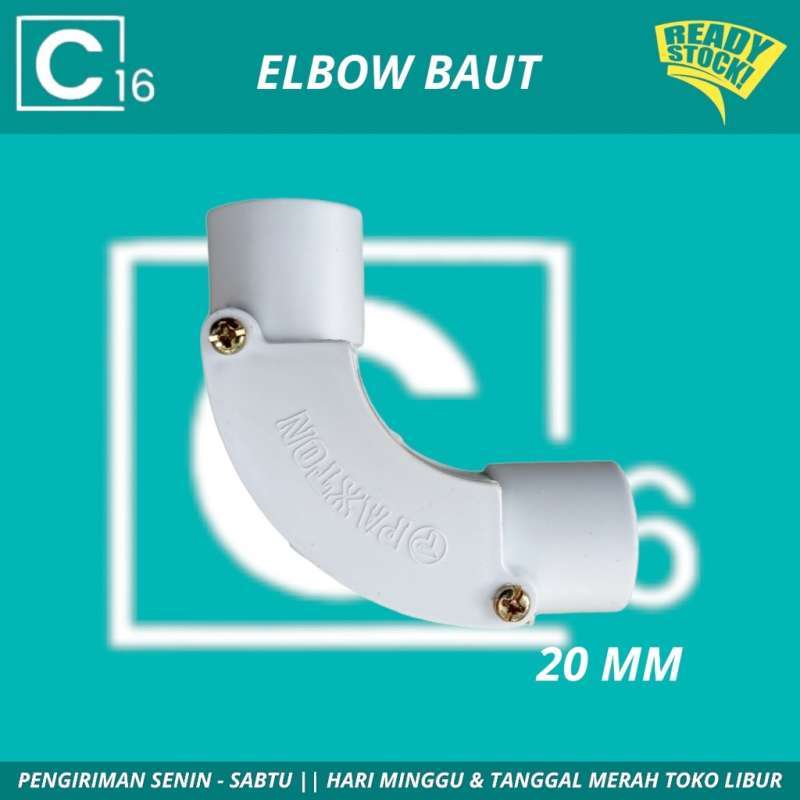 Jual Promo grosir Knee L bow conduit Niso 20 mm setara clipsal siku ...