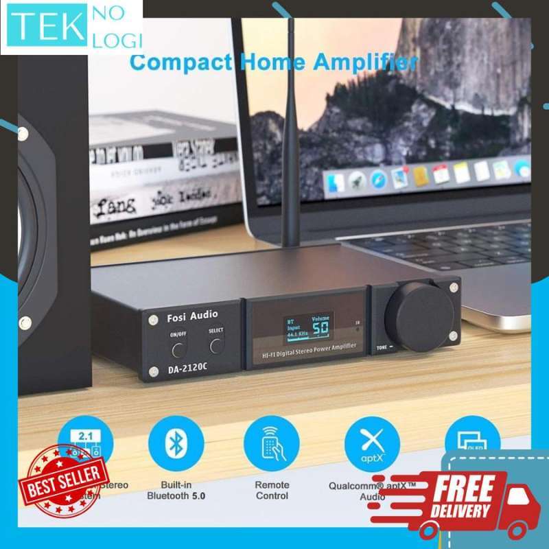Jual Audio Bluetooth 5.0 Amplifier 2.1 Channel Stereo Amp Receiver With ...