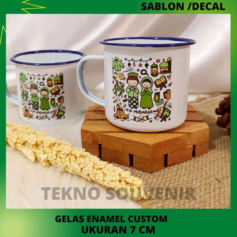 Jual Gelas Cangkir Kaleng Enamel Souvenir Gelas Enamel Custom Desain ...