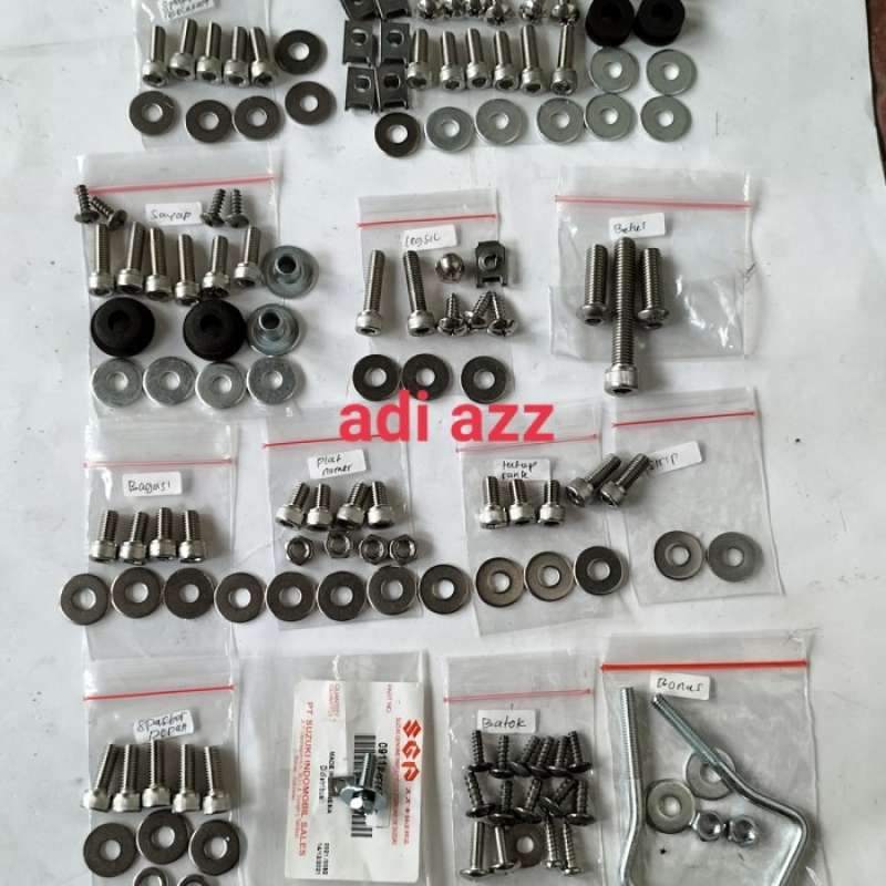 Jual Baut Mur Skrup Full Body Set Sayap Satria Hiu Lscm Stainless ...