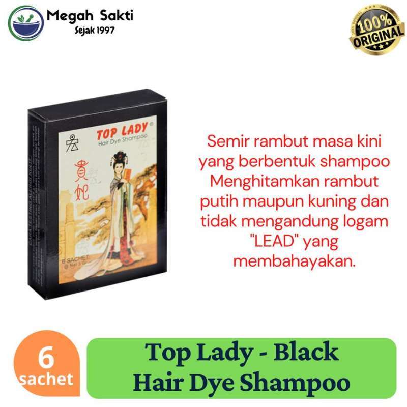 Jual Shampo Semir Rambut - Top Lady isi 6 Sachet di Seller Megah Sakti ...
