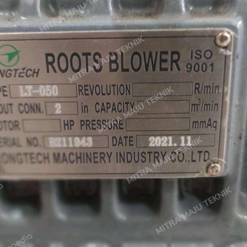 Jual ROOT BLOWER LONGTECH LT 050 Motor 2,2kw 3hp di Seller MITRA MAJU ...