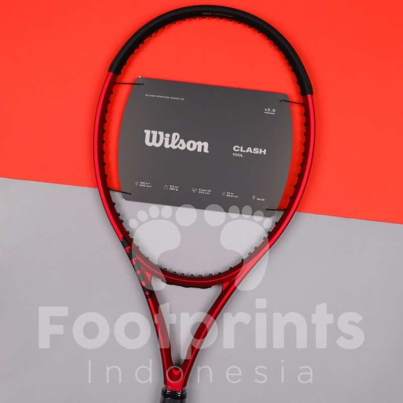 Jual Footprints Indonesia Raket Tenis Wilson Clash V2 100L 2022 Tennis ...