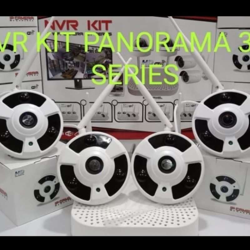 Promo Paket Cctv Ip Camera 4 Channel 2mp 360 Panorama Cctv Wireless ...