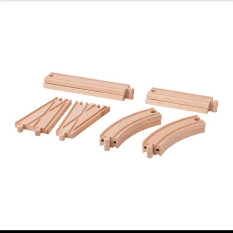 Jual Rel Kereta Api Mainan Anak Berbahan Kayu Beech Solid Praktis Isi ...