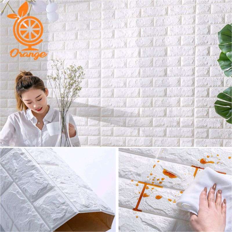 Jual Wallpaper Dinding 3d Foam Motif Batu Bata Ukuran 77 X 70 Cm Mewah ...