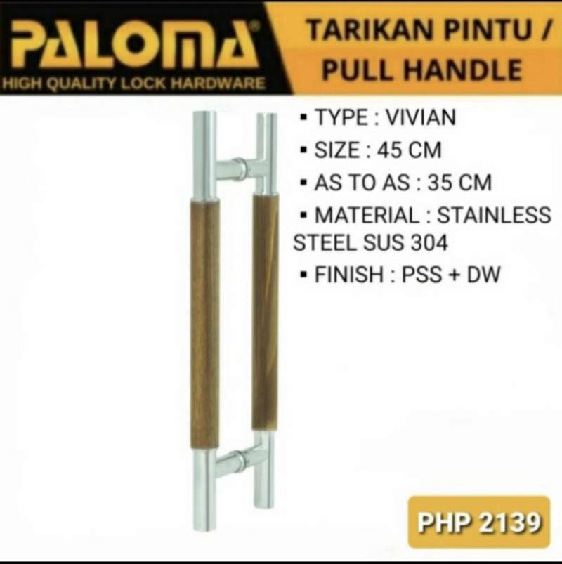 Jual PALOMA TARIKAN GAGANG PULL HANDLE PINTU KAMAR 450MM PHP 2139 PSS ...