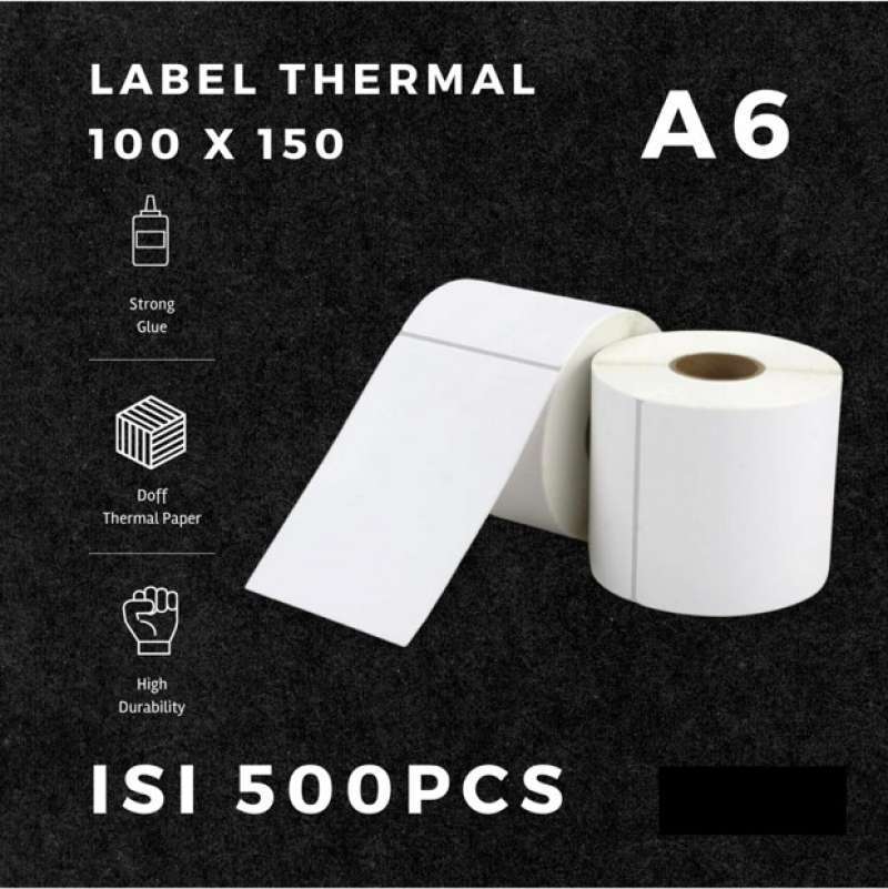 Promo Label Barcode Cf Murah 100 X 150 A6 Kertas Stiker Thermal 500 Pcs Diskon 15% di Seller ...