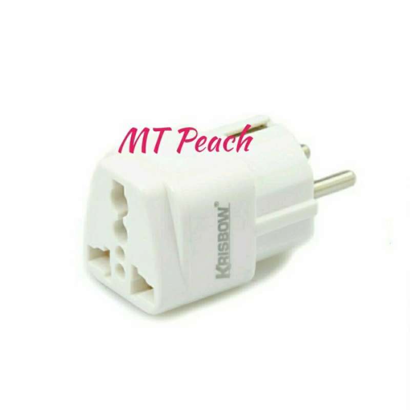 Jual Krisbow Steker Arde Adaptor 2 Pin Tanpa Switch Travel Steker ...