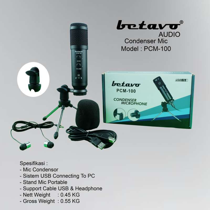 Jual Betavo PCM 100 Professional Condensor Wired Mic di Seller Pro ...