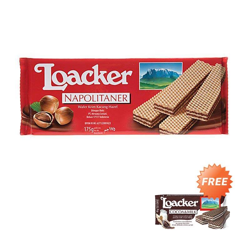 Jual Loacker Napolitaner Biskuit Wafer [175 g] + Free WHS - Loacker ...