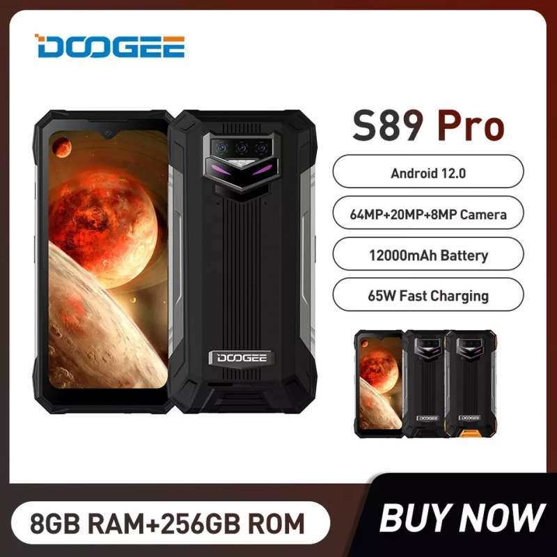 Jual Doogee S89 PRO - Smartphone Rugged 8GB+256GB Helio P90 Android 12 ...