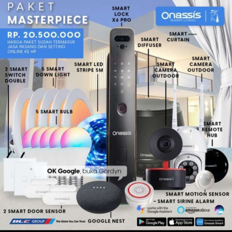 Jual Paket Masterpiece Onassis Smart Home Smart Living Smart Lock Di ...