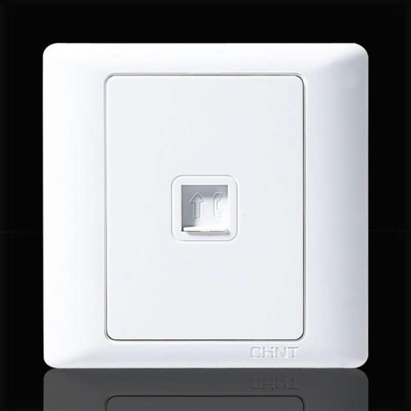 Jual Telephone Socket Chint New7-G203 RJ11 Outlet Stop Kontak Telepon ...