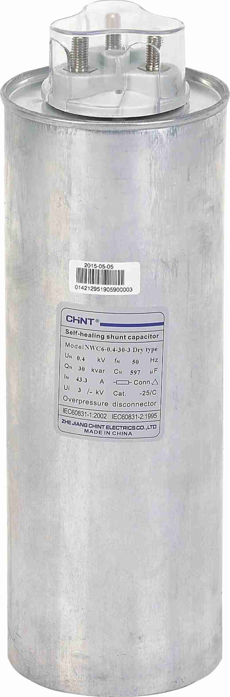 Jual Capacitor Chint NWC6 450V 5KVAR Dry Type Kapasitor Bank Tabung di ...