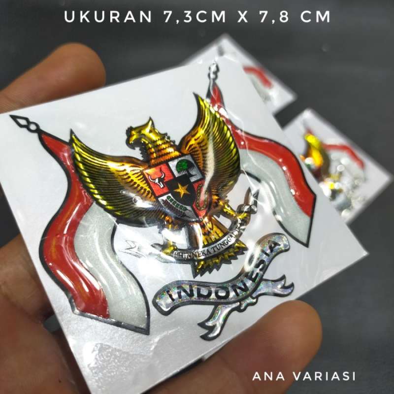 Promo sticker motor timbul emblem merah putih garuda indonesia Diskon ...