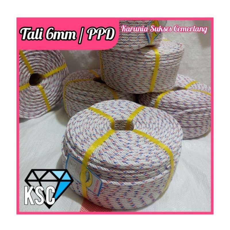Jual TALI TAMBANG 6MM / TALI PPD 6MM / TAMPAR / TAMBANG PROYEK / TALI ...