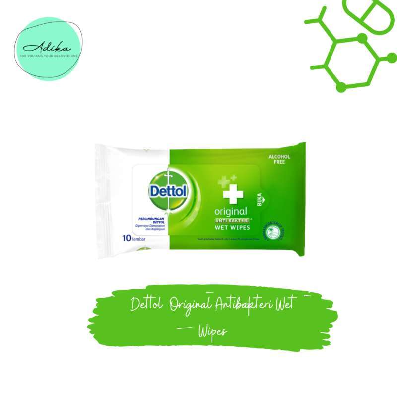 Jual Dettol Original Antibakteri Wet Wipes 2in1 Skin & Surface - 10 ...