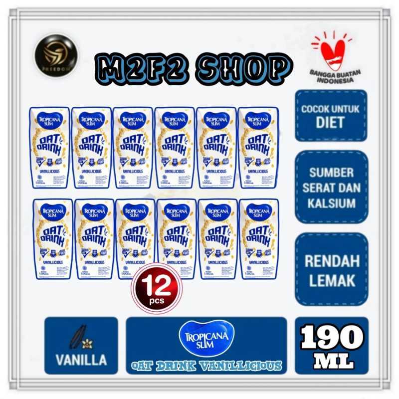Promo Tropicana Slim Oat Drink Vanillicious Sereal Vanilla - 190 ml (Kemasan 12 Pcs) Diskon 16% ...