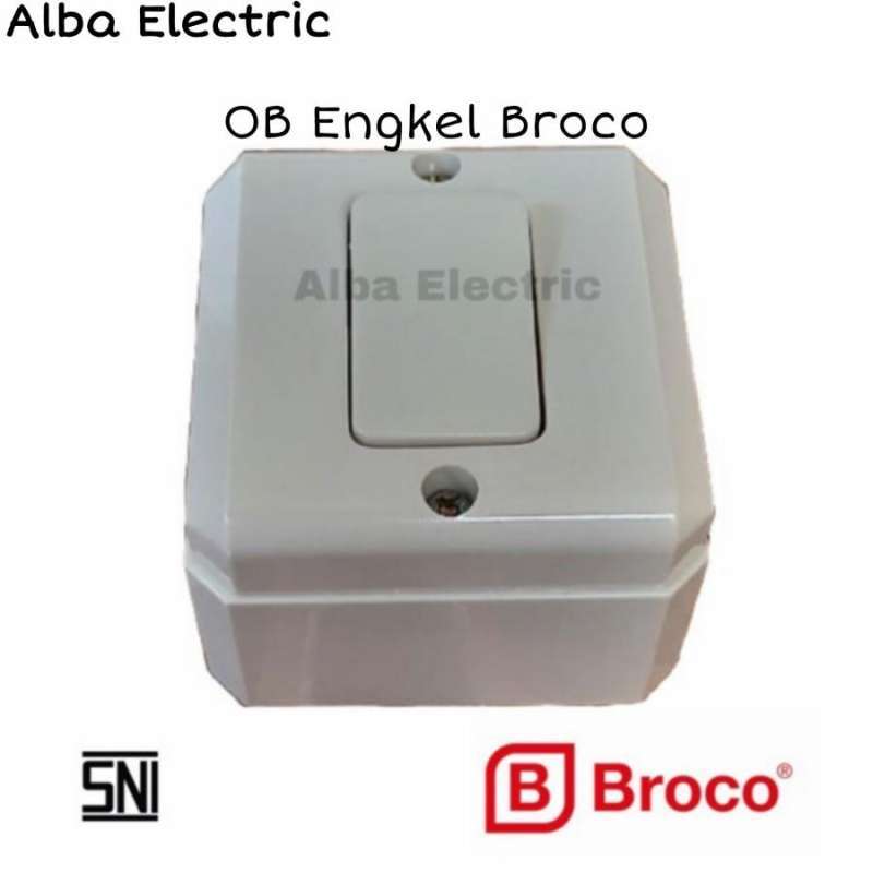 Jual OB Saklar Engkel/Tunggal/Single BROCO Tempel Permukaan Outbow ...