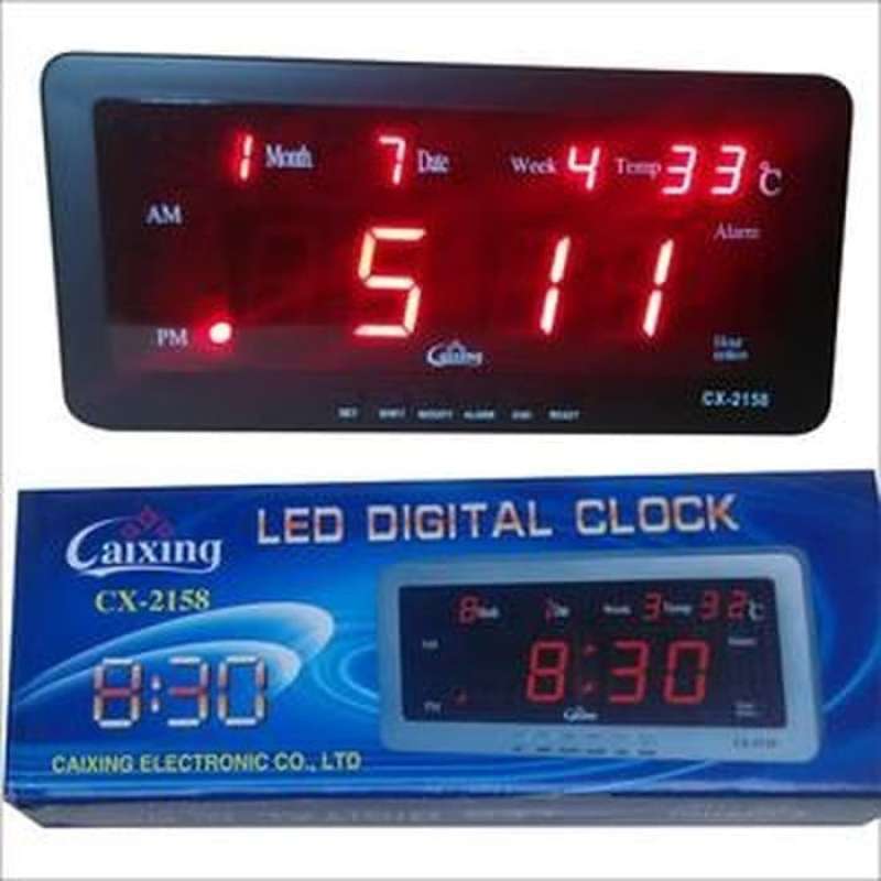 Promo Jam Dinding Digital LED Tipe Cx 2158 Merah Diskon 29% di Seller ...