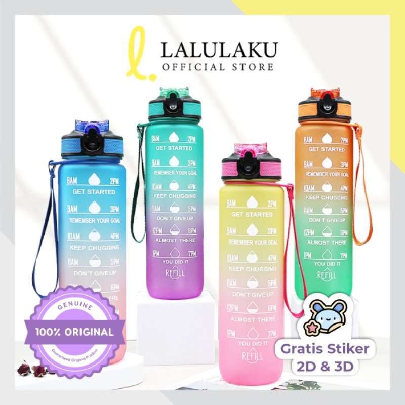 Promo Botol Air Minum Tritan 1000ML Botol Motivasi Botol Olahraga BPA ...