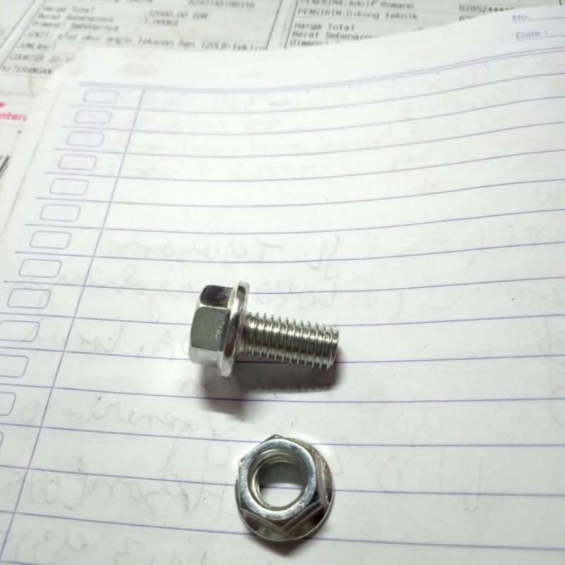 Jual Baut Mur Fleng M8 X 15Mm Putih di Seller Dikong teknik - Braga ...