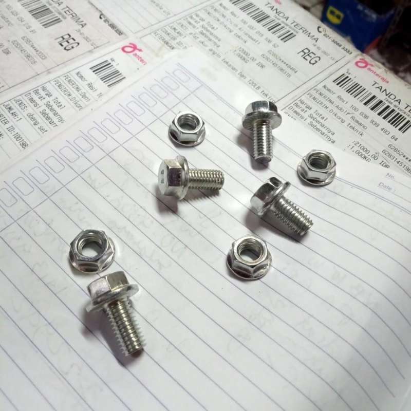 Jual Baut Mur Fleng M8 X 15Mm Putih di Seller Dikong teknik - Braga ...