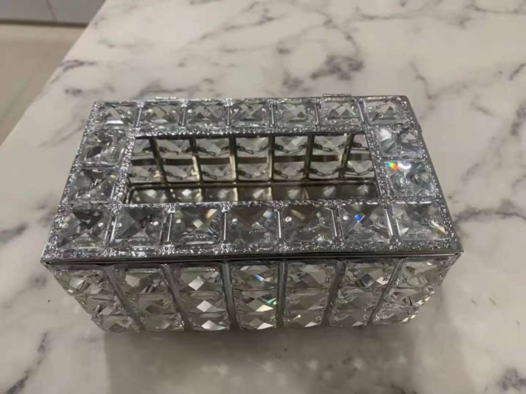 Jual Tempat tissue kristal kotak tissue mewah tissue box gold ...