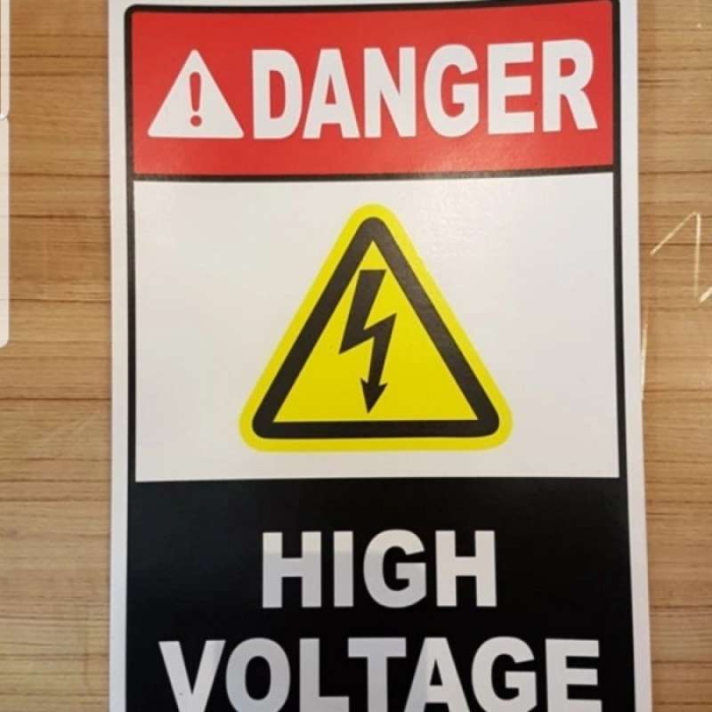 Promo sign plat danger high voltage/ tanda bahaya tegangan tinggi ...
