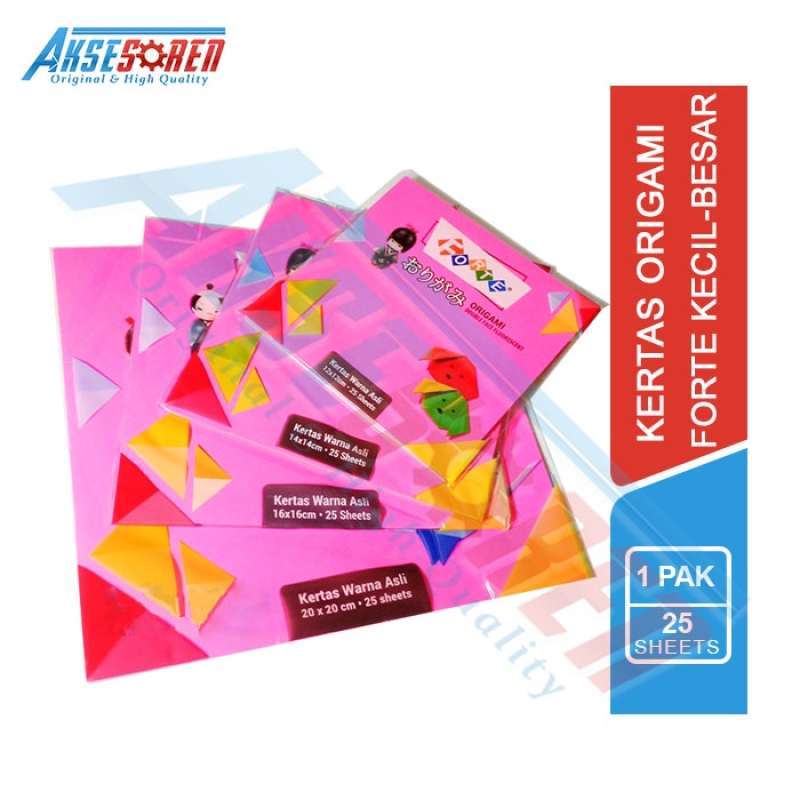 Jual Aksesoren Kertas Origami Forte [1 Set/5 Warna] / Kertas Lipat ...