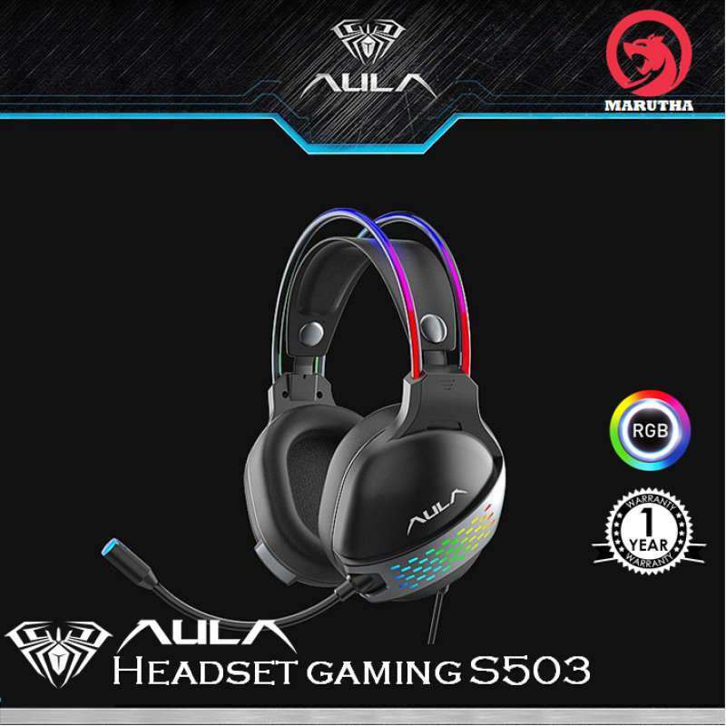 Jual Aula Headset Gaming S503 Streamer Light RGB Running di Seller Marutha_Gaming - Jembatan ...