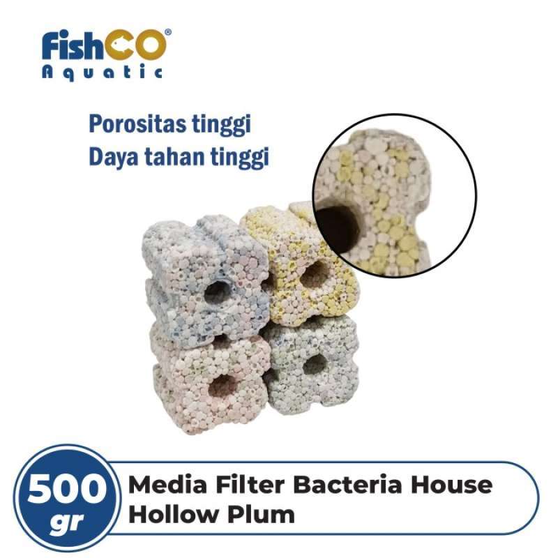 Promo Fishco Media Bio Filter Hollow Plum Bacteria House - Rumah ...