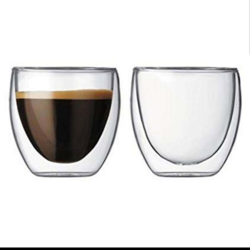 Jual Gelas dobel layer Double Wall Insulated cup Anti panas Gelas 2 lapis di Seller Siennaa Shop ...