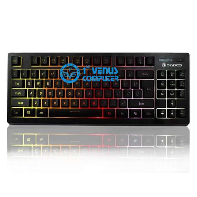 Jual Sades Keyboard Gaming Membrane Tkl Sabre Black / Kbg01-sds Di ...