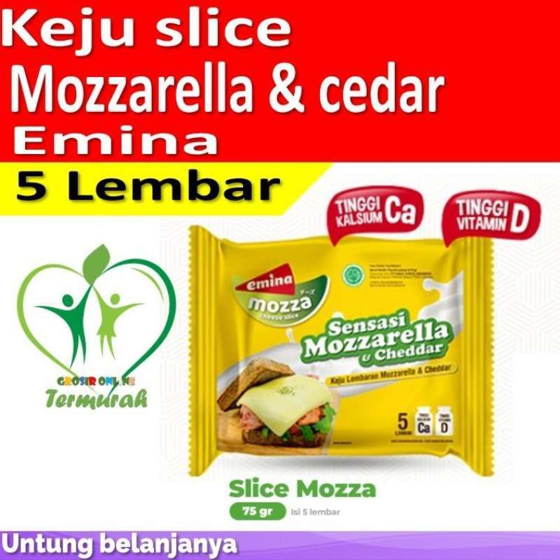 Jual keju mozzarella slice emina mozzarella 5Lembar di Seller GROSIR ...
