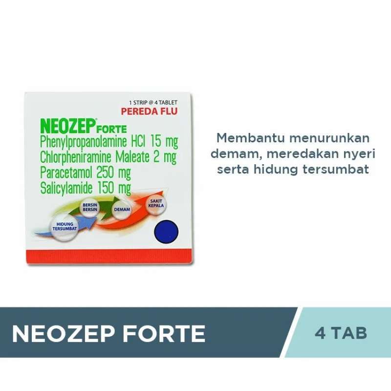 Jual NEOZEP FORTE OBAT FLU 1 BLISTER / STRIP ISI 4 TABLET di Seller ...