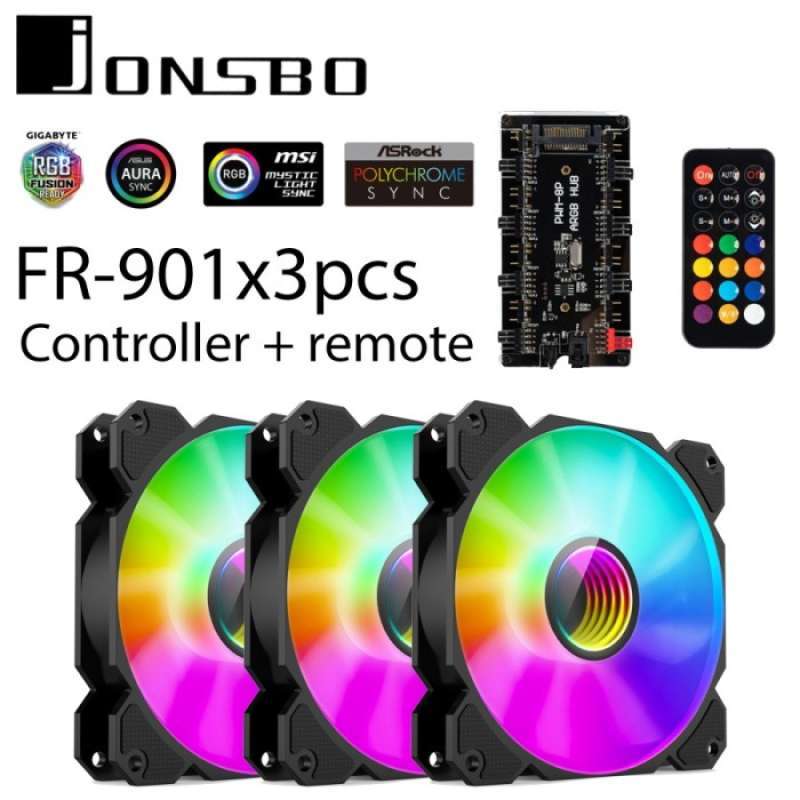 Promo JONSBO FR-901 ARGB 3in1 + CONTROLLER FAN CASE / KIPAS CASING 12cm ...