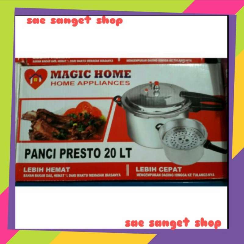 Jual Panci presto kapasitas 20 Liter magic home pressure cooker ...