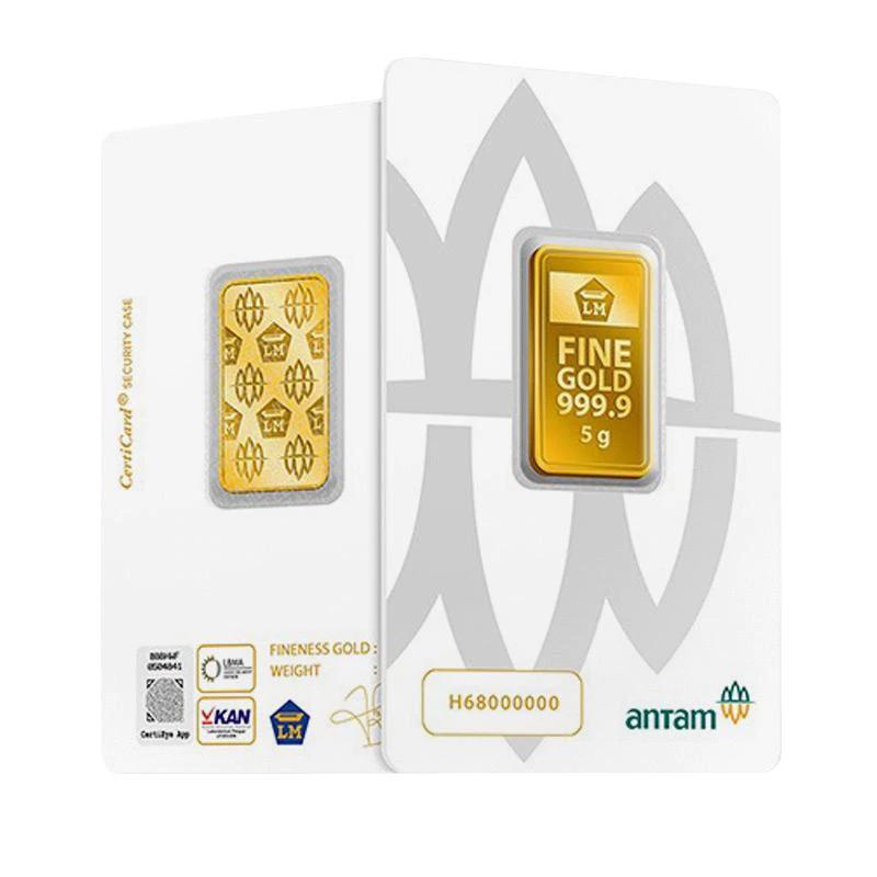 Jual Antam Logam Mulia [5 g/ Certicard][CERTIEYE] [ CETAKAN 2021 ...