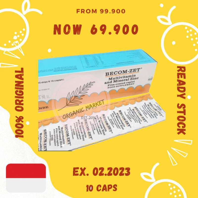 Promo MULTIVITAMIN BECOM-ZET & MINERAL ZINK VITAMIN C E B KOMPLEKS - 10 ...