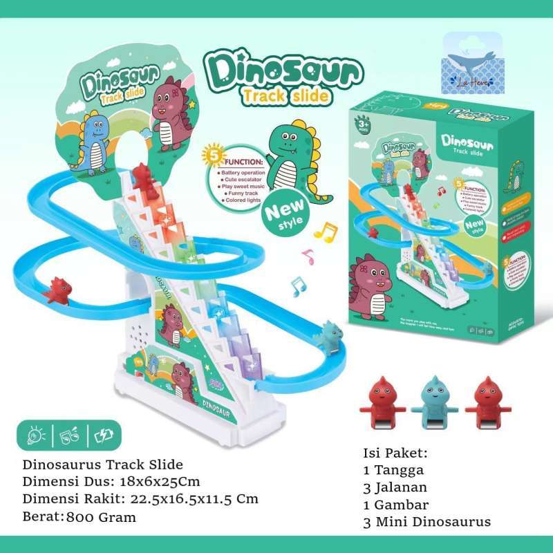 Jual Mainan Anak Track Tangga Dinosaurus - Set Roller Coaster Dino ...
