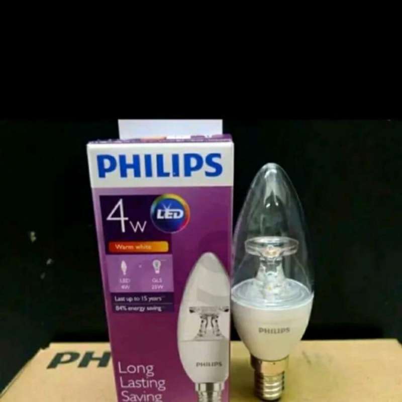 Jual LED candle PHILIPS E14 4watt - 25watt (pijar) 2700k warm white di ...