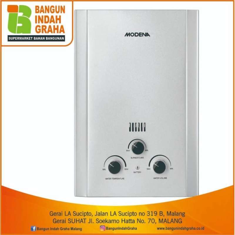 Jual Modena GI 6 V Gas Water Heater di Seller Bangun Indah Graha ...