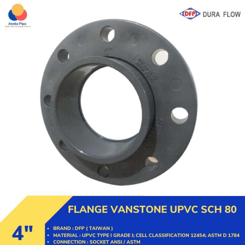 Promo Vanstone Flange Pvc Sch80 Socket Ansi 150 Duraflow Size 4 Inch ...