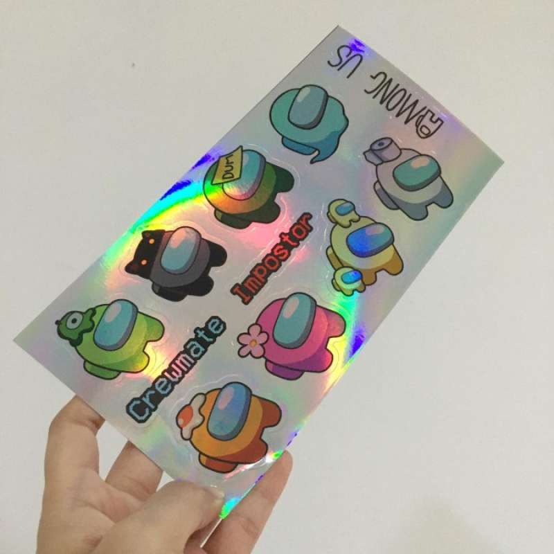 Jual Sticker Game Hologram AMONG US DUM di Seller Monero Store ...
