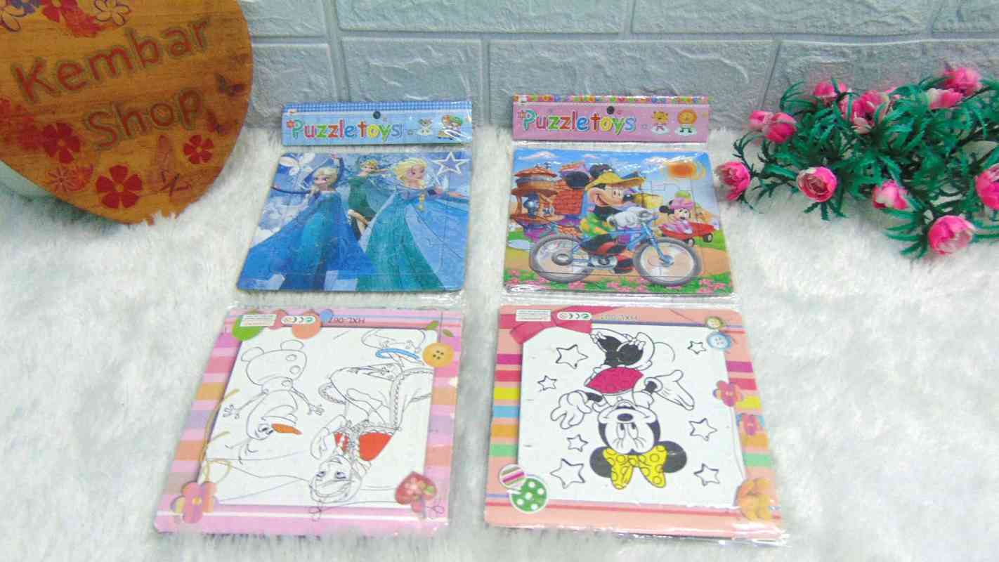 Jual PUZZ-WARNAI Mainan Edukasi Anak 2in1 Puzzle Mini dan Mewarnai ...