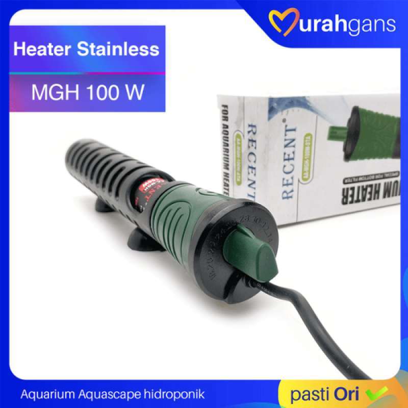 Promo Heater Aquarium Recent Mgh 100 Watt Stainless 200 Watt 300 Watt Ready - 100 Watt Diskon 15 ...