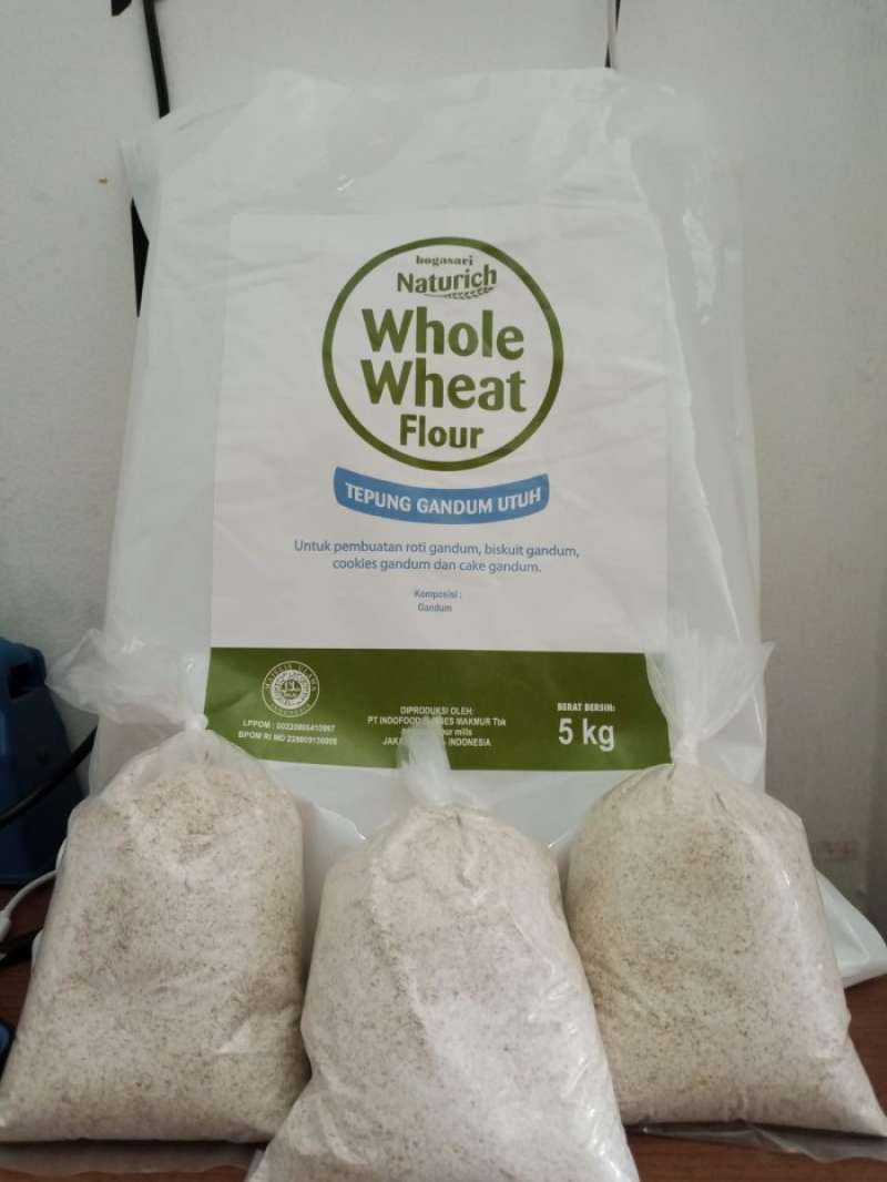 Promo no brand Naturich Whole Wheat Flour Tepung Gandum 5kg G Diskon 50 ...